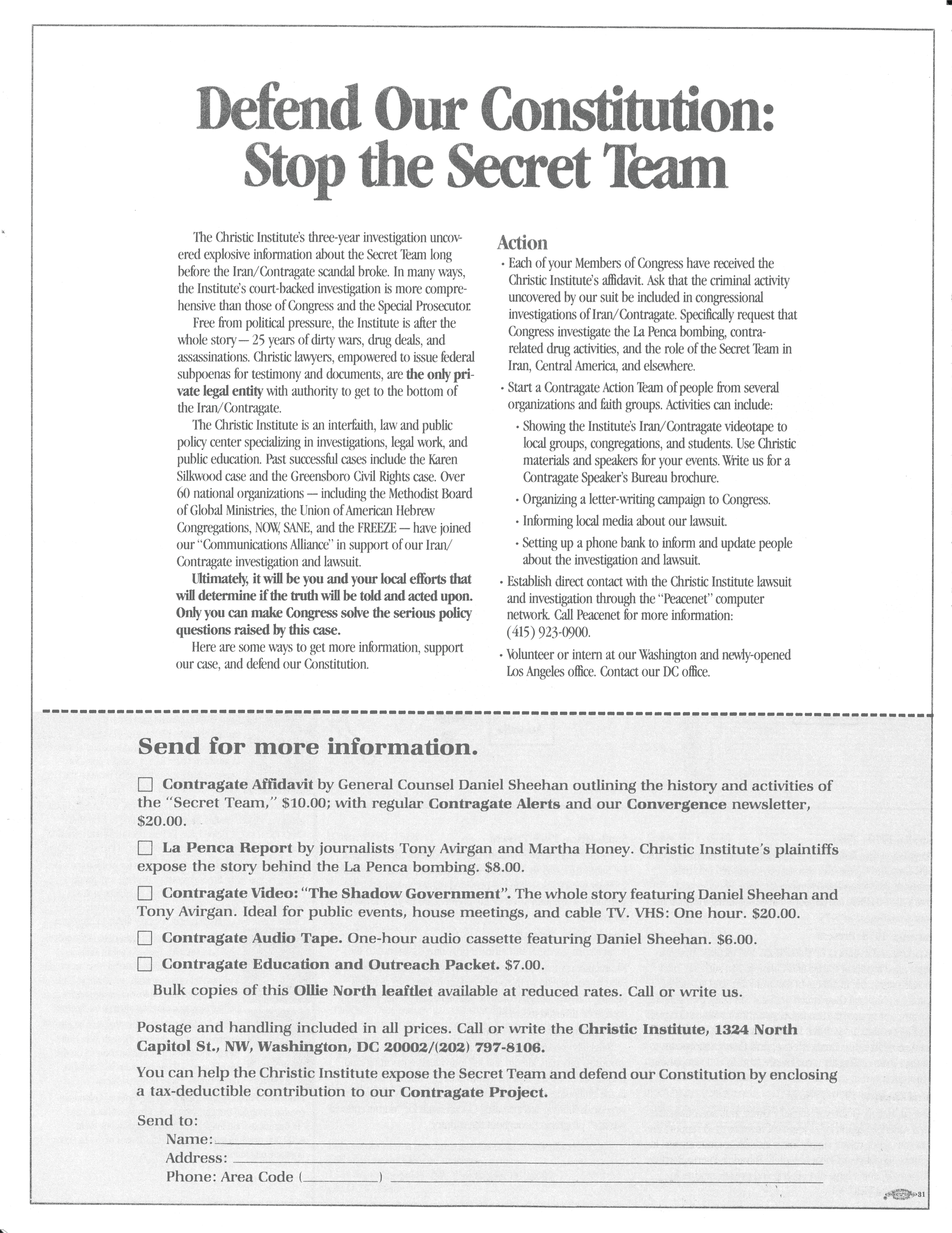 25 years of the secret team 3 – Christic Institute Archives